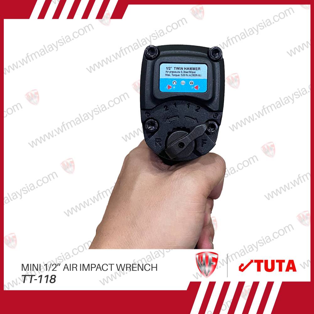TUTA TT-118 Mini 1/2" Air Impact Wrench (3 Months Warranty)